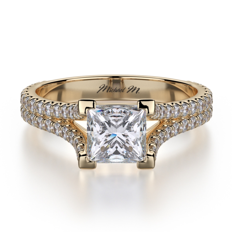 MICHAEL M 18k Yellow Gold Engagement Ring R492-1-18Y - Michael M ...