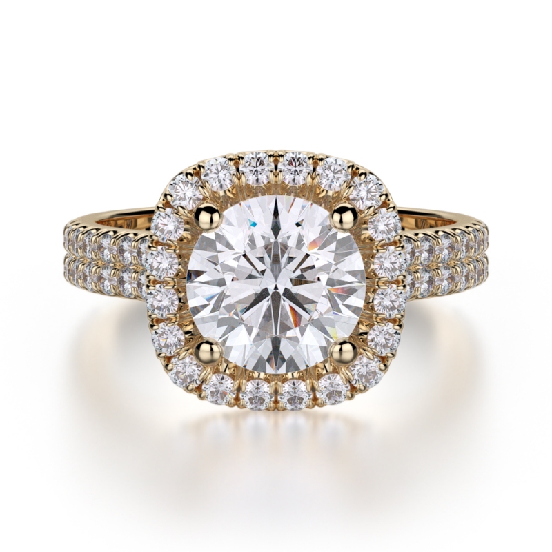 MICHAEL M 18k Yellow Gold Engagement Ring R683-1-5-18Y - Michael M ...