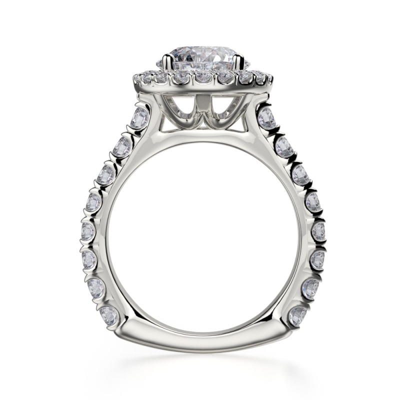 MICHAEL M Platinum Engagement Ring R440L-2-PT - Michael M - Engagement