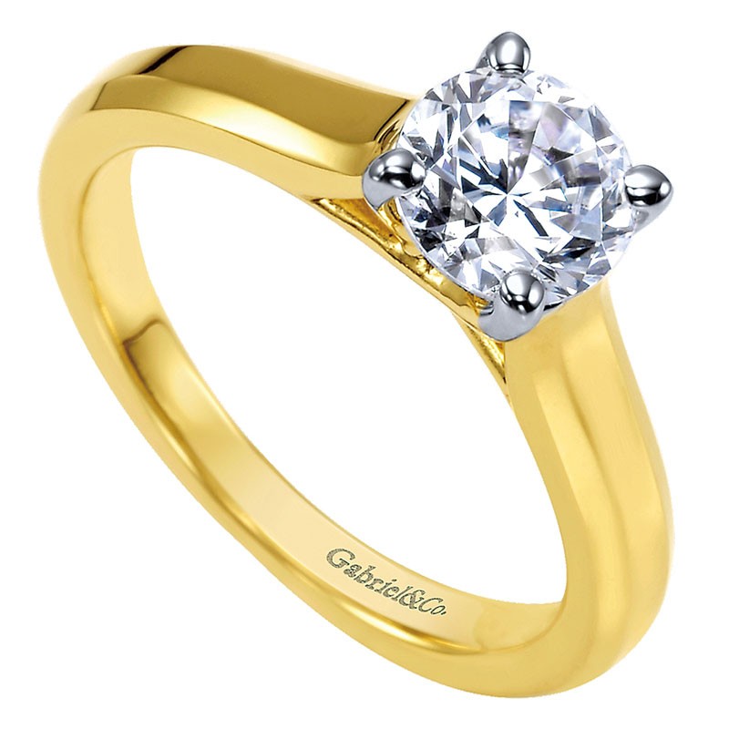 Engagement Ring 14k Yellow Gold Solitaire - Solitaire Engagement Rings ...