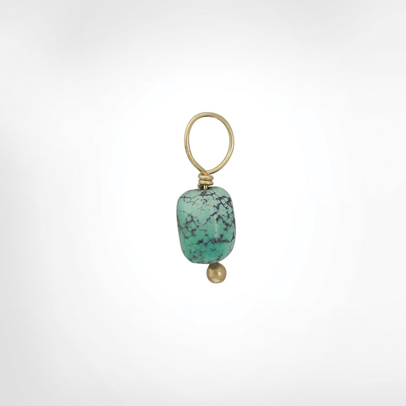 Vein Turquoise Unfaceted Cylinder